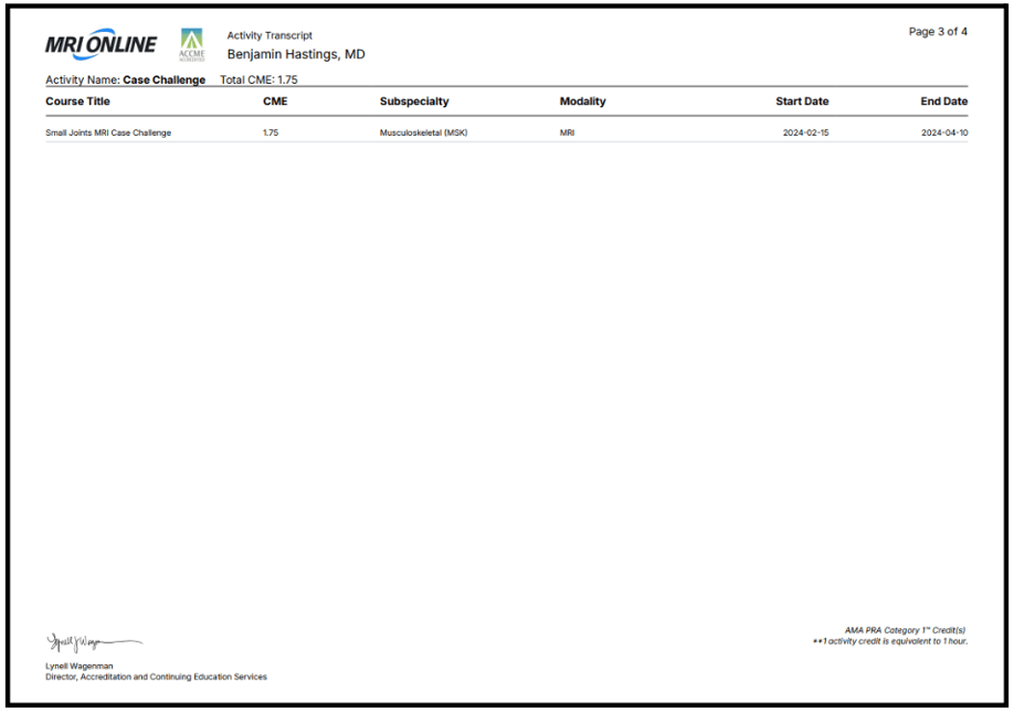 MRI Online CME Certificates Explained